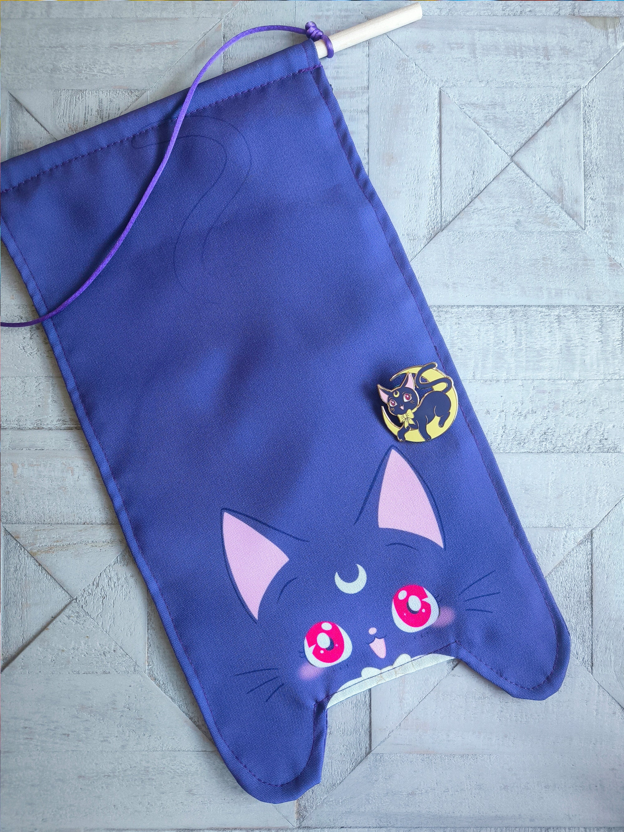 Luna Pin Banner Moon Sailor Moon Artwork Fan Art Illustration Hand Made ...