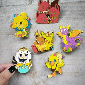 HARD ENAMEL PIN ღ Fan Art Hades Cancerberus Cerberus Linarahe Cute ...
