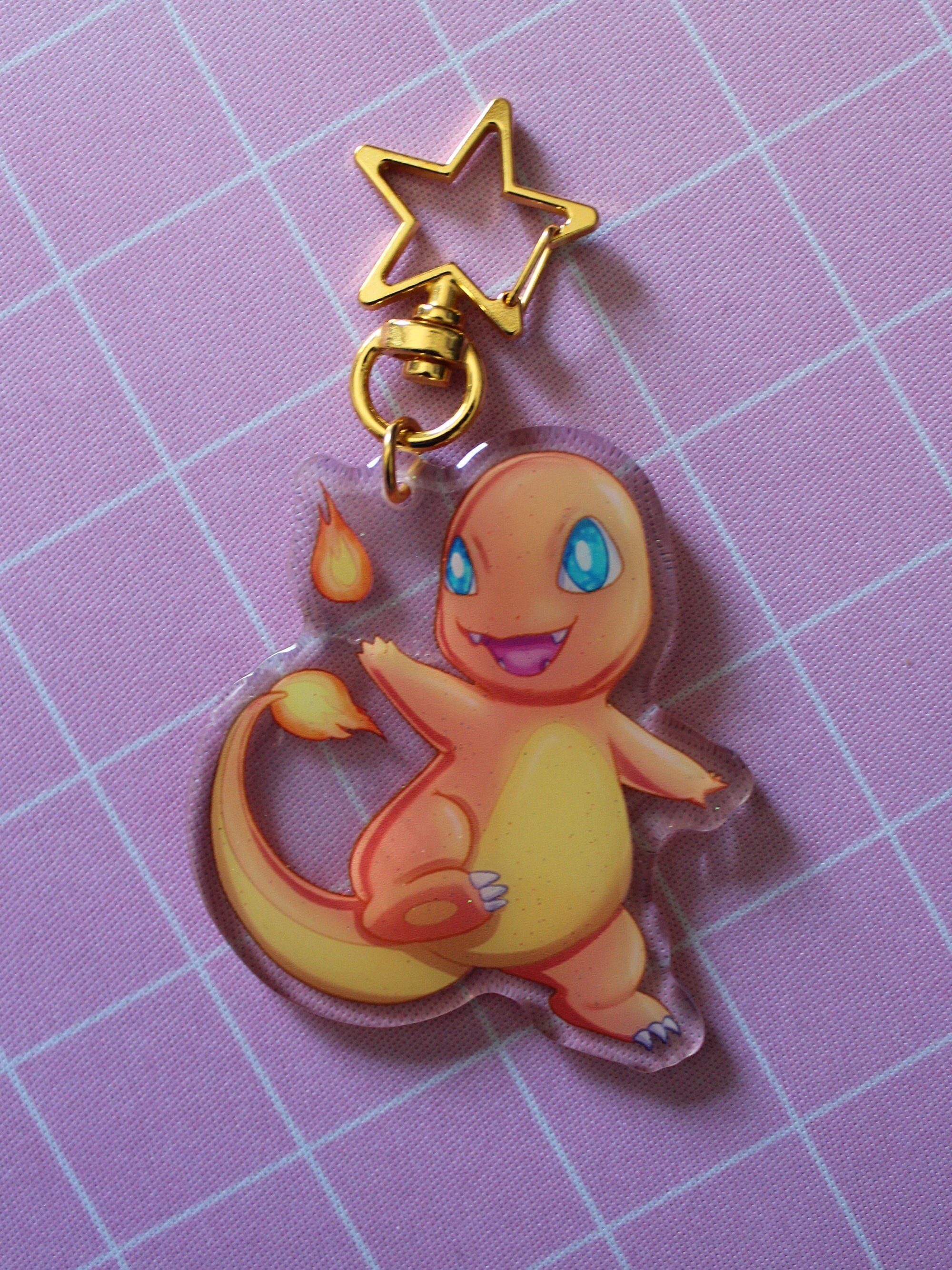Charmander Keychain Chain Fan Art Nintendo Pokemon Pokemonster - Etsy