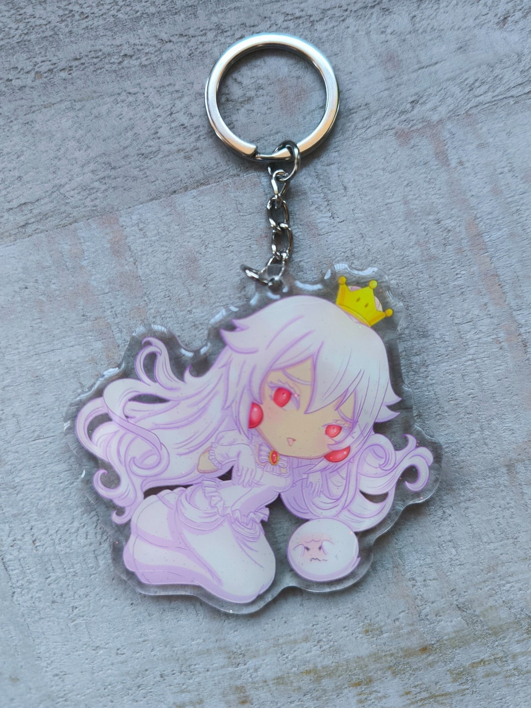 Boosette Keycharm – Chibi Kawaii Cute Glitter | Inspired by Mario Bros ...