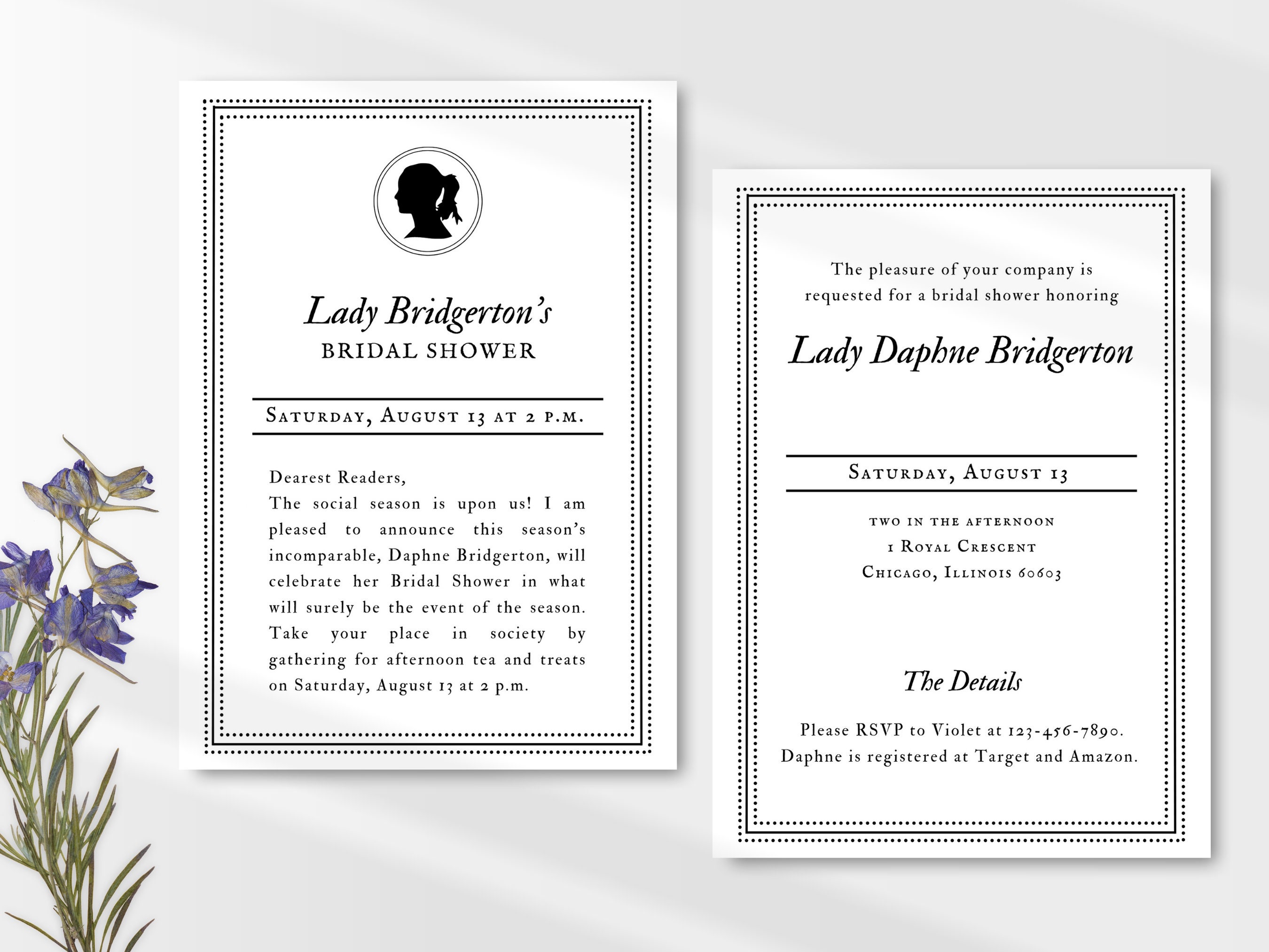 Editable Lady Whistledown Society Paper Invitation Etsy Canada