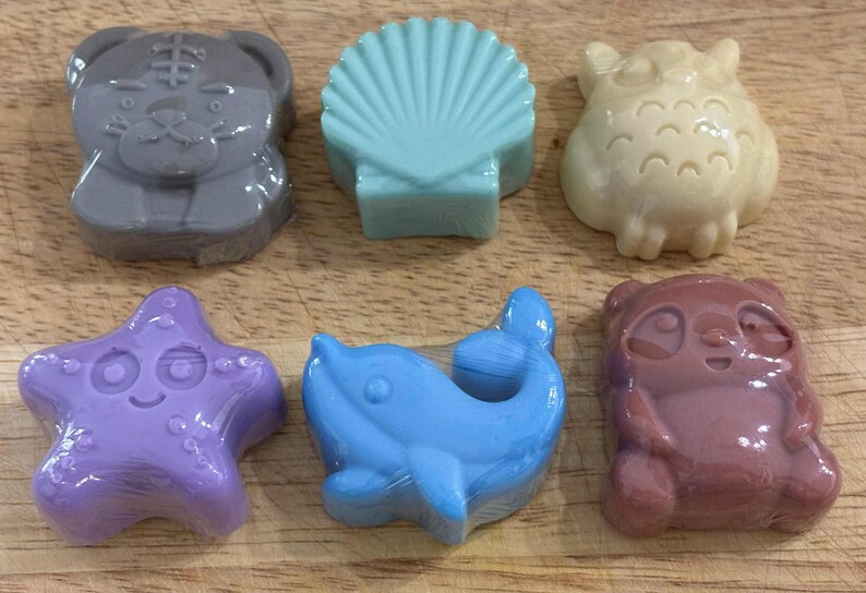 Set of 6 Kids Animal Honey & Aloe Vera 100% Natural Soaps. - Etsy