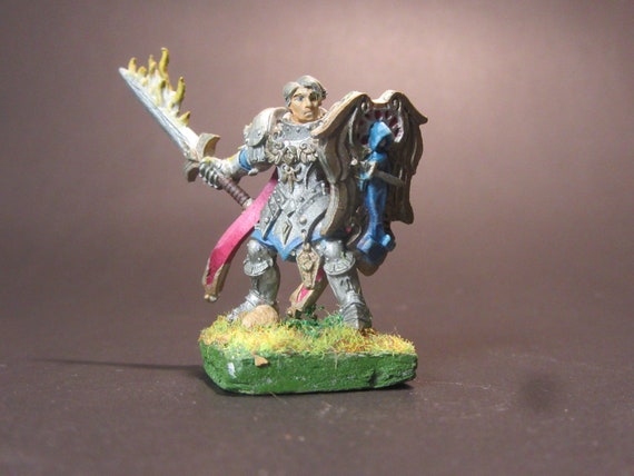 Female Human Paladin miniature 28mm metal painted for Pathfinder ...