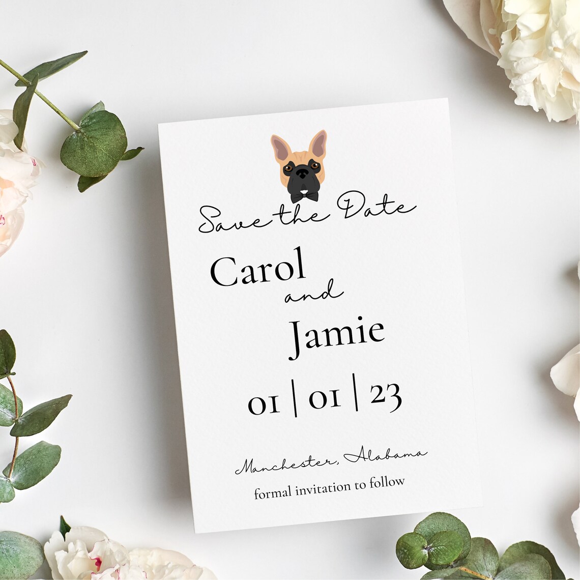 Custom Dog Save the Date W/ Envelopes - Etsy