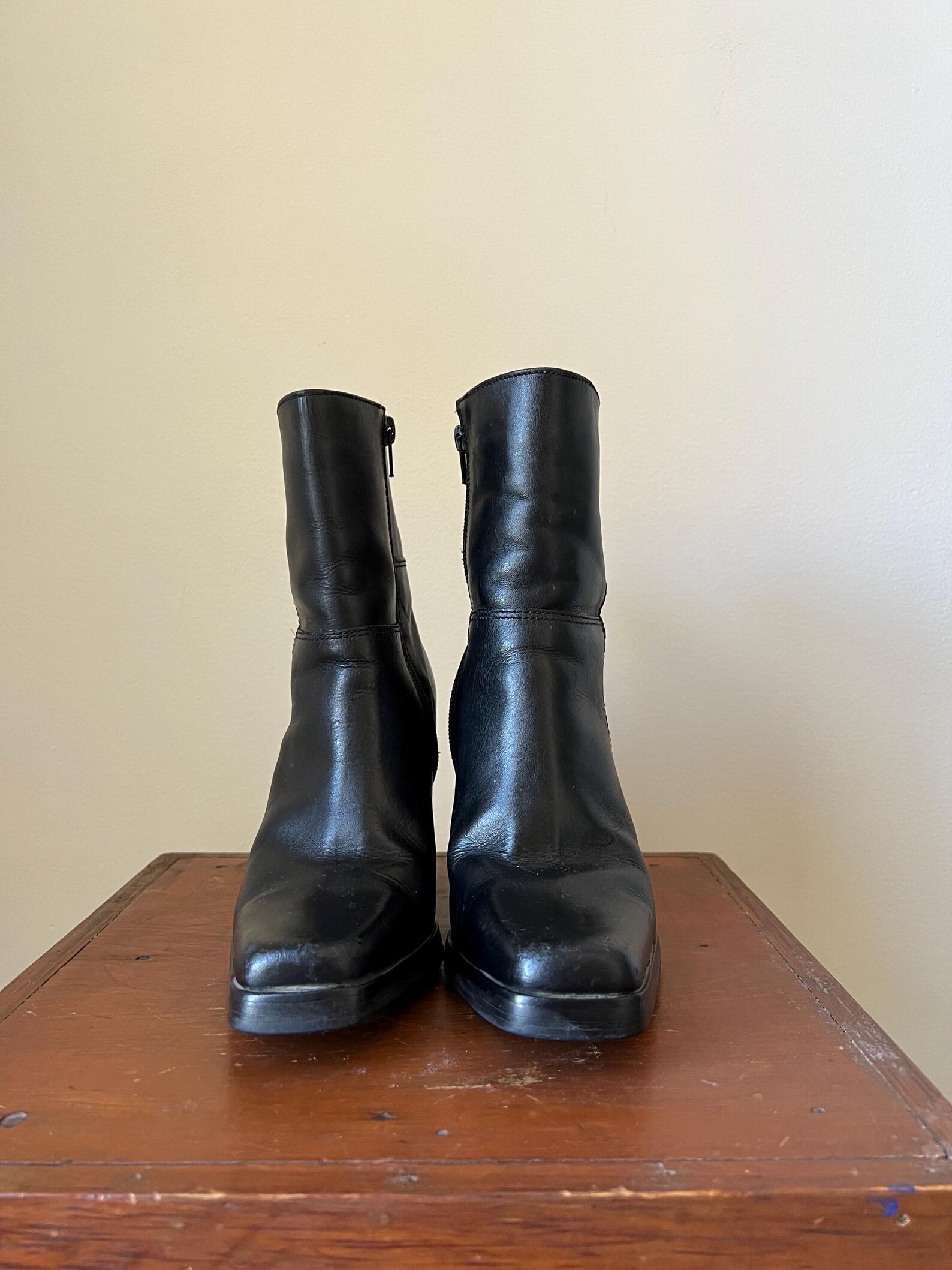 Vintage 90s Candie’s Leather Boots - 6.5 - Etsy