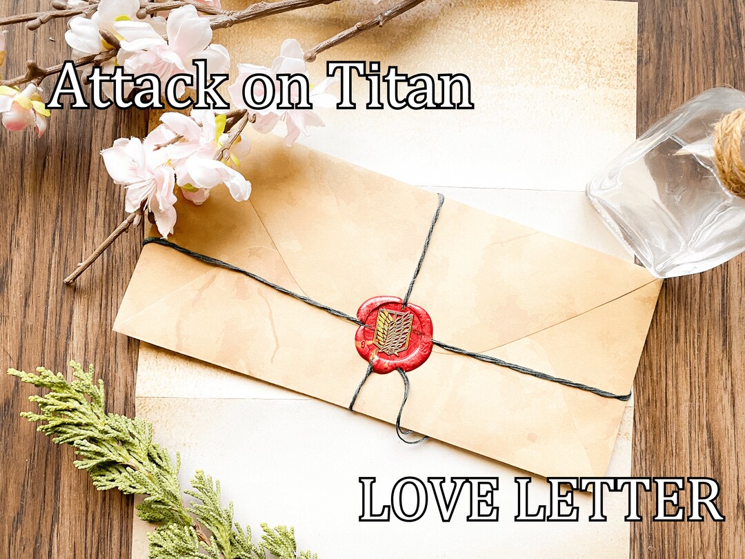 AOT Anime Character Love Letter - Etsy