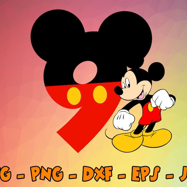 Number Nine Mickey - Etsy