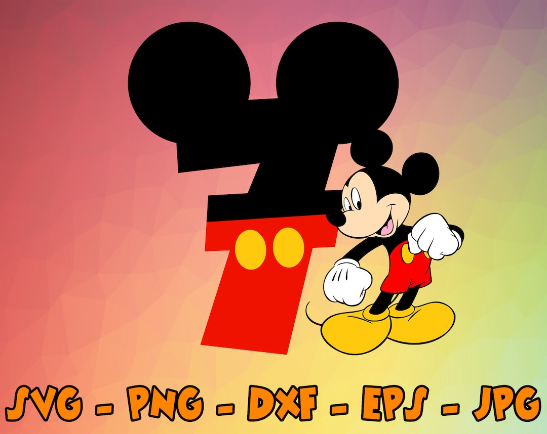 Birthday Mickey Mouse Svg, Cupcake Toppers, Cupcake Pick, 7th Birthday ...