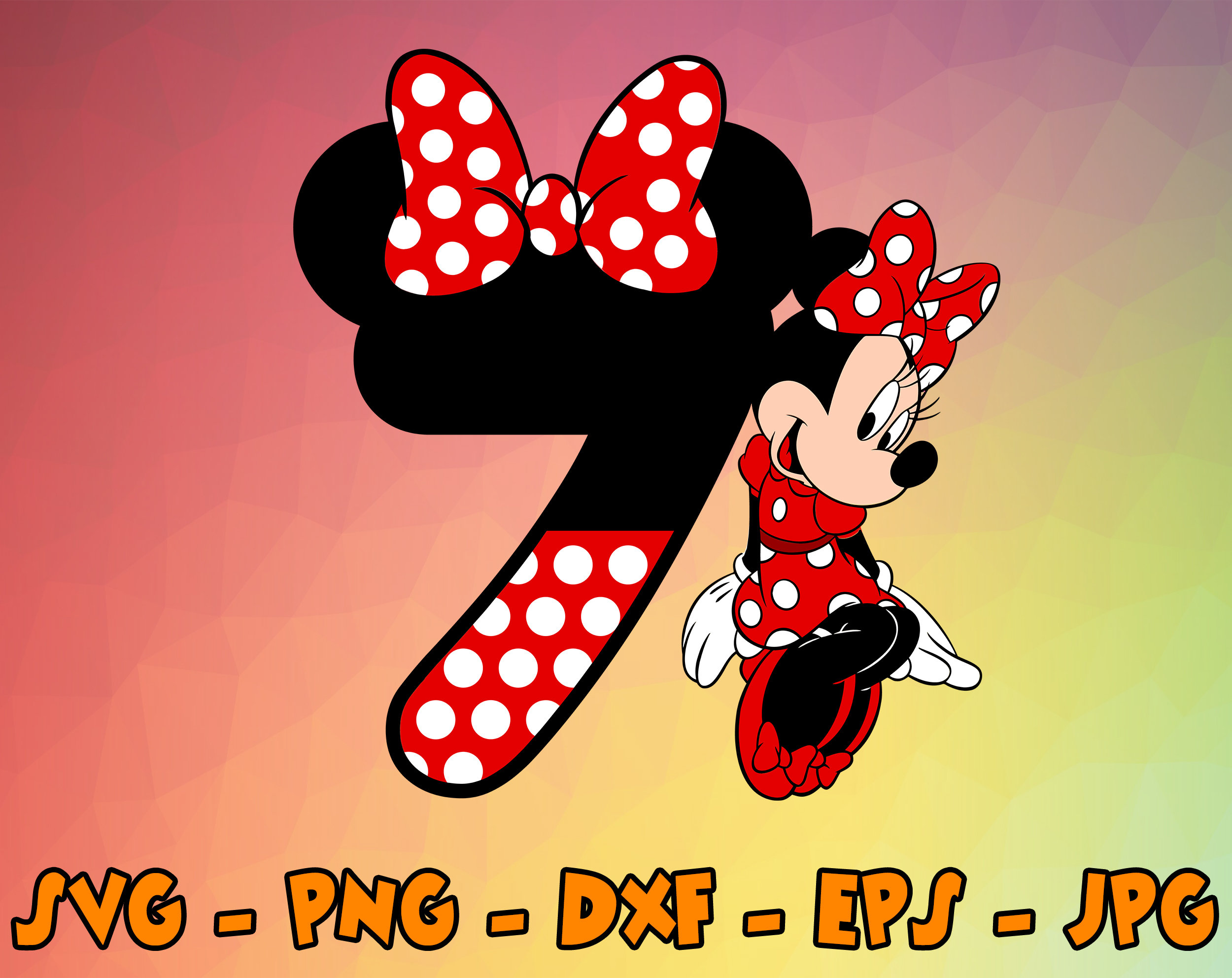 Cumpleaños Minnie Mouse Svg Cupcake Toppers Cupcake Pick 7º | Etsy México