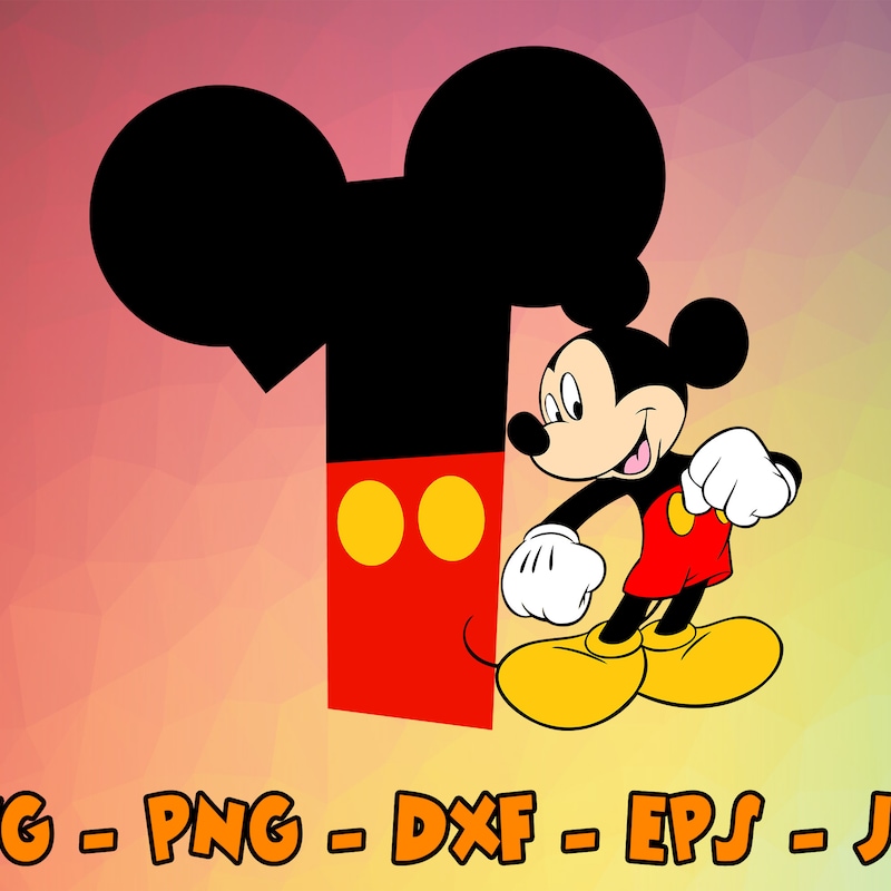 Mickey Mouse Svg - Etsy