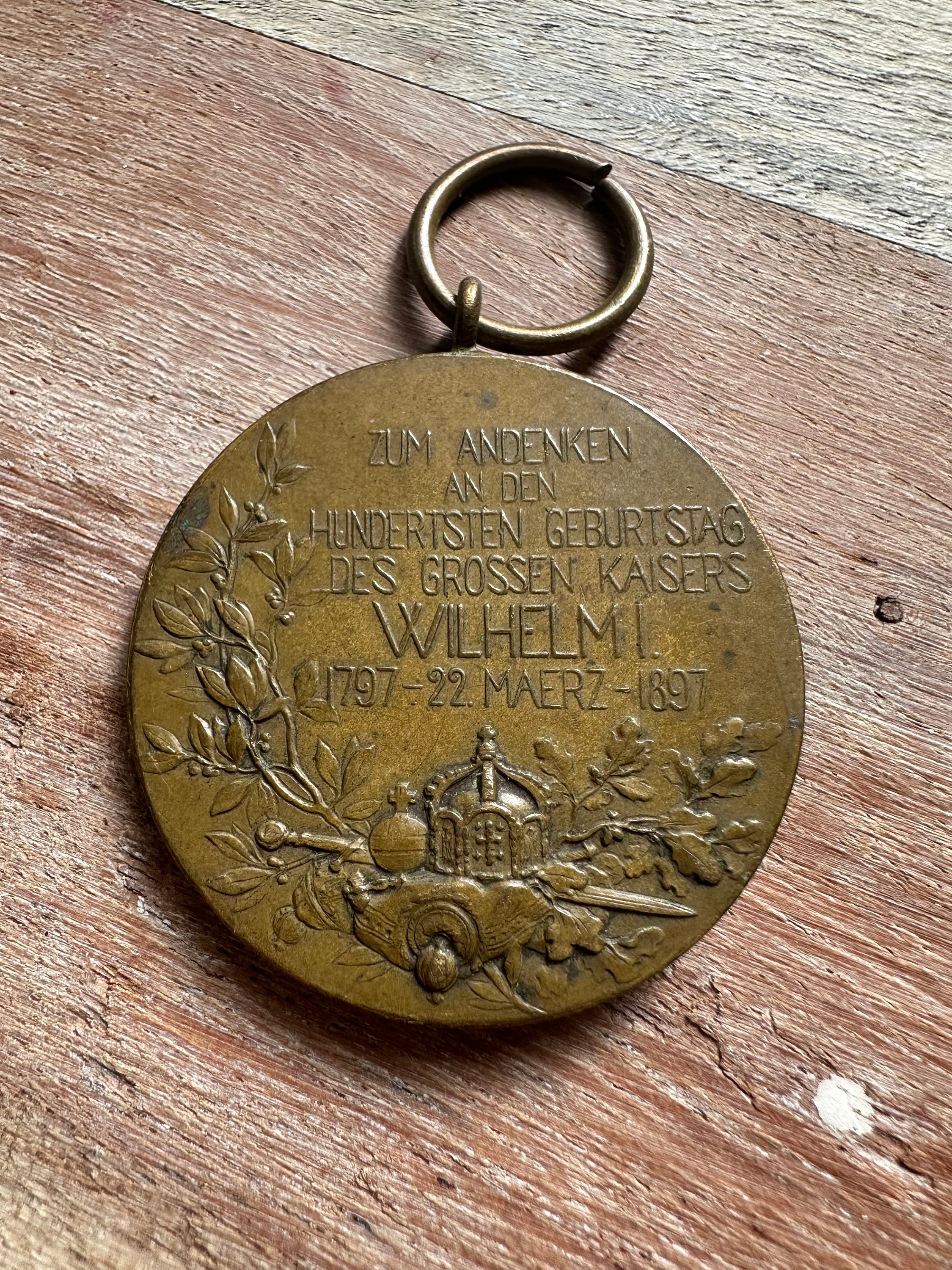 Bronze Medal Kaiser Wilhelm Der Große William 1st Emperor Centenary ...