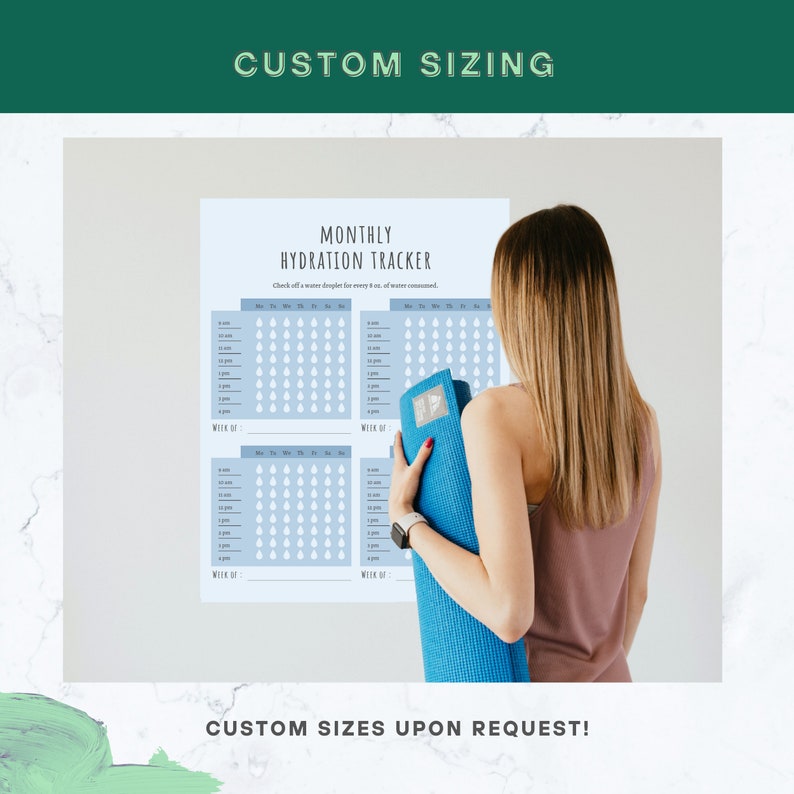 Printable Hydration Tracker, Water Tracker, Instant Download for Goal ...