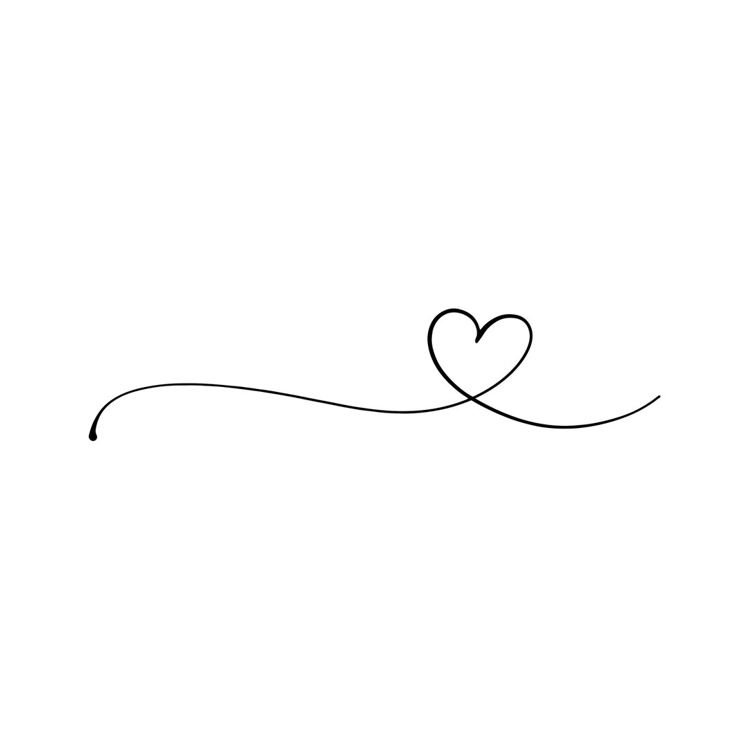 Horizontal Heart Line Art: Black, White & Yellow (digital Download) - Etsy