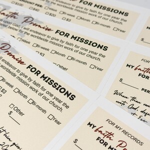 Faith Promise Missions Pledge Card With Tear off Canva Template - Etsy
