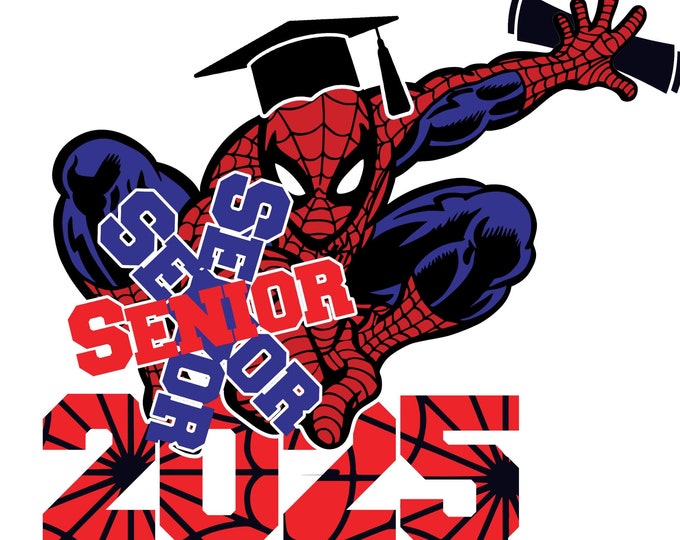 Spider Verse Printed Graduation Cap Topper, Spiderman Graduation, Grad ...