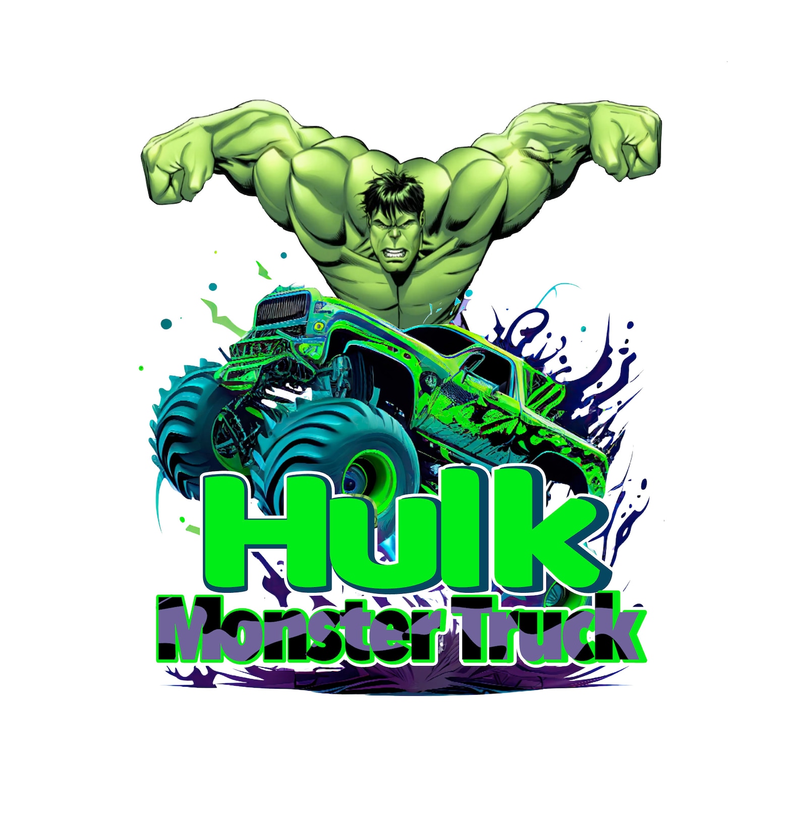 Hulk Monster Truck - Etsy