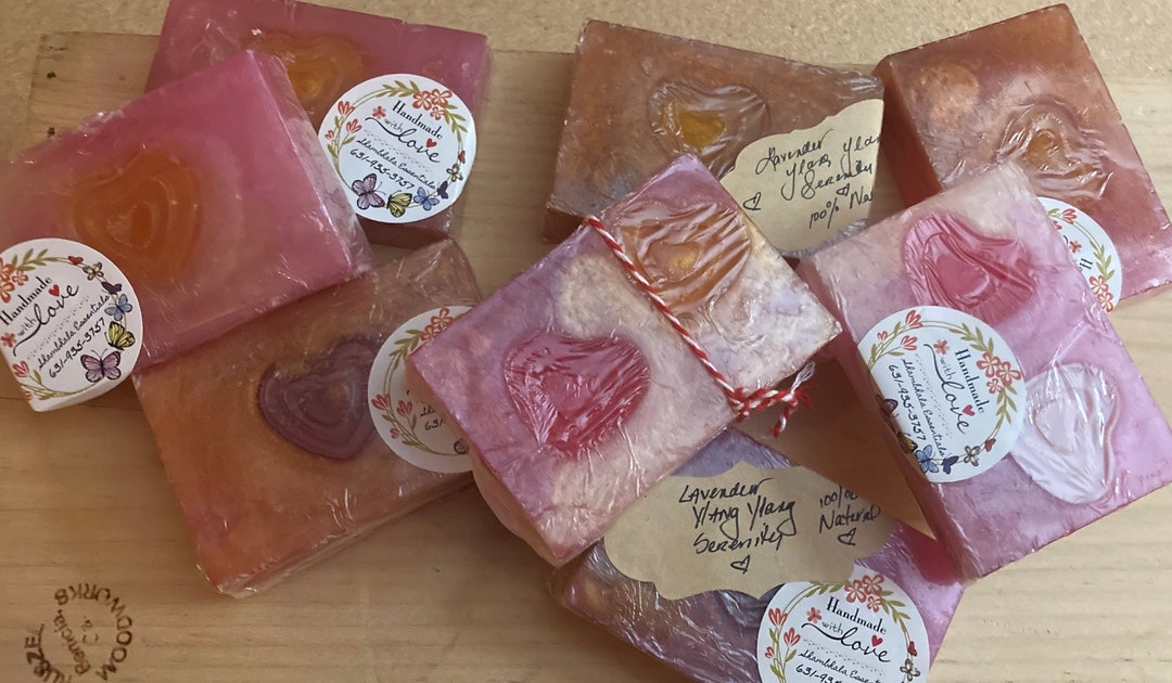 Love Me Two Times" - Handmade Rectangular Natural Soap With Heart ...