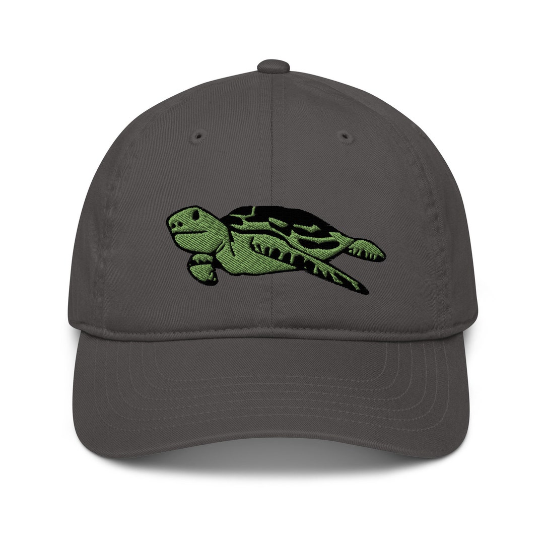 Sea Turtle Baseball Cap, Organic Cotton, Sea Life 6 Panel Hat, Sea ...