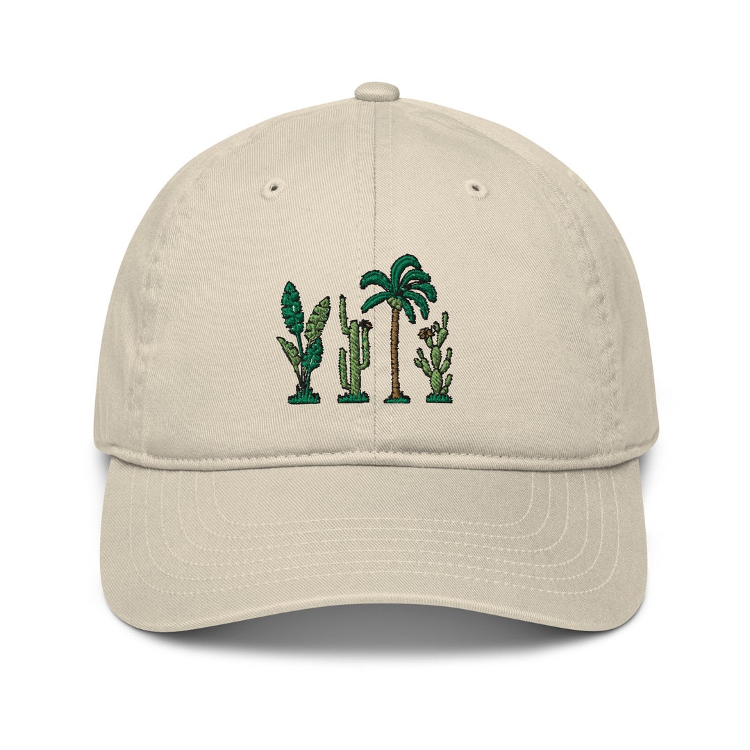 Palms & Cactus Baseball Cap, Desert Scene Embroidery, Cactus and Palm ...