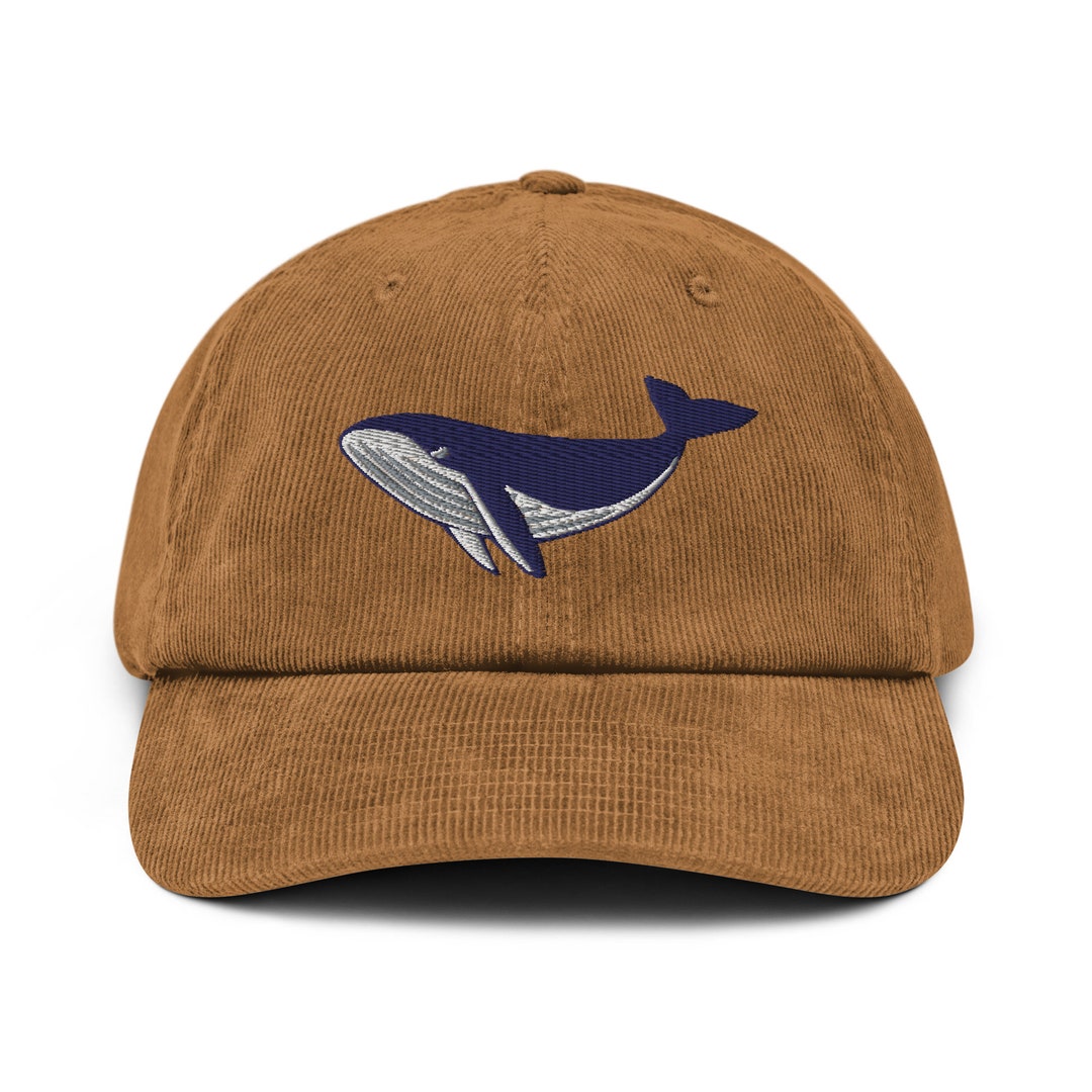 Humpback Whale Corduroy Hat, Whale Embroidery, Ocean Cap, Sea Life Hat ...