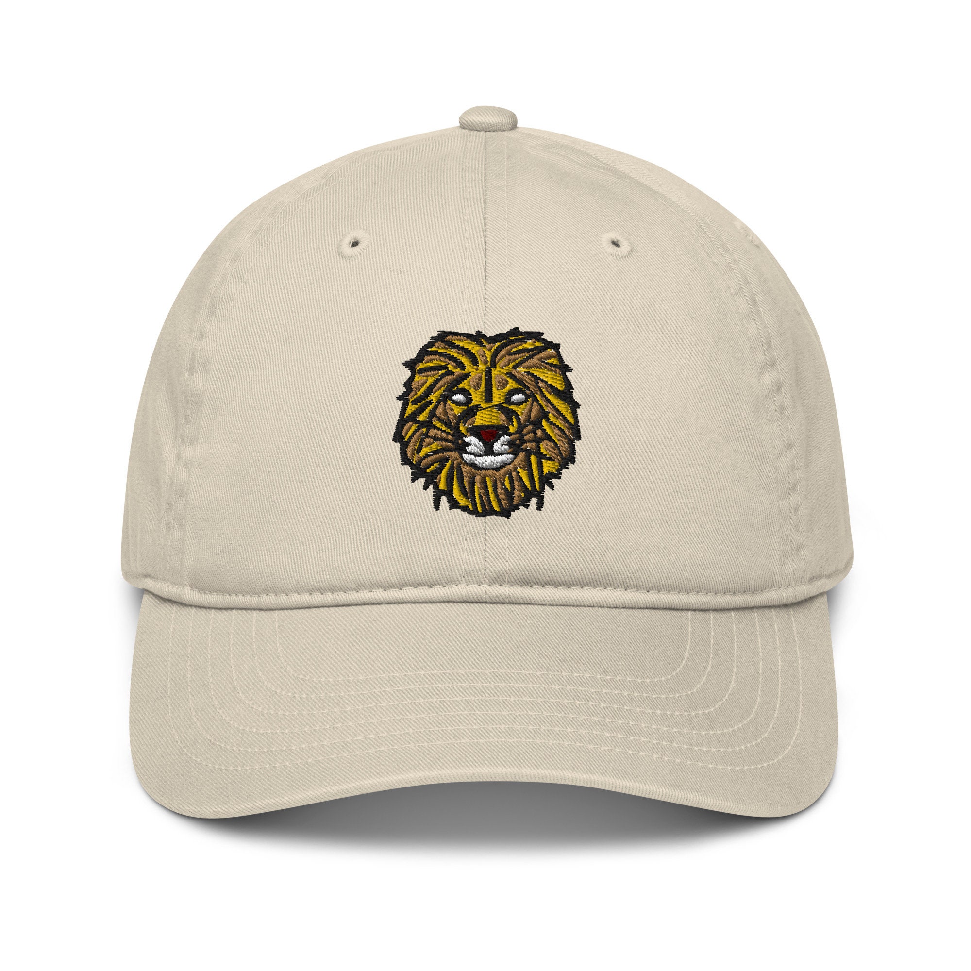 Lion Head Baseball Cap, Organic Cotton Cap, Safari Animal Cap, African ...