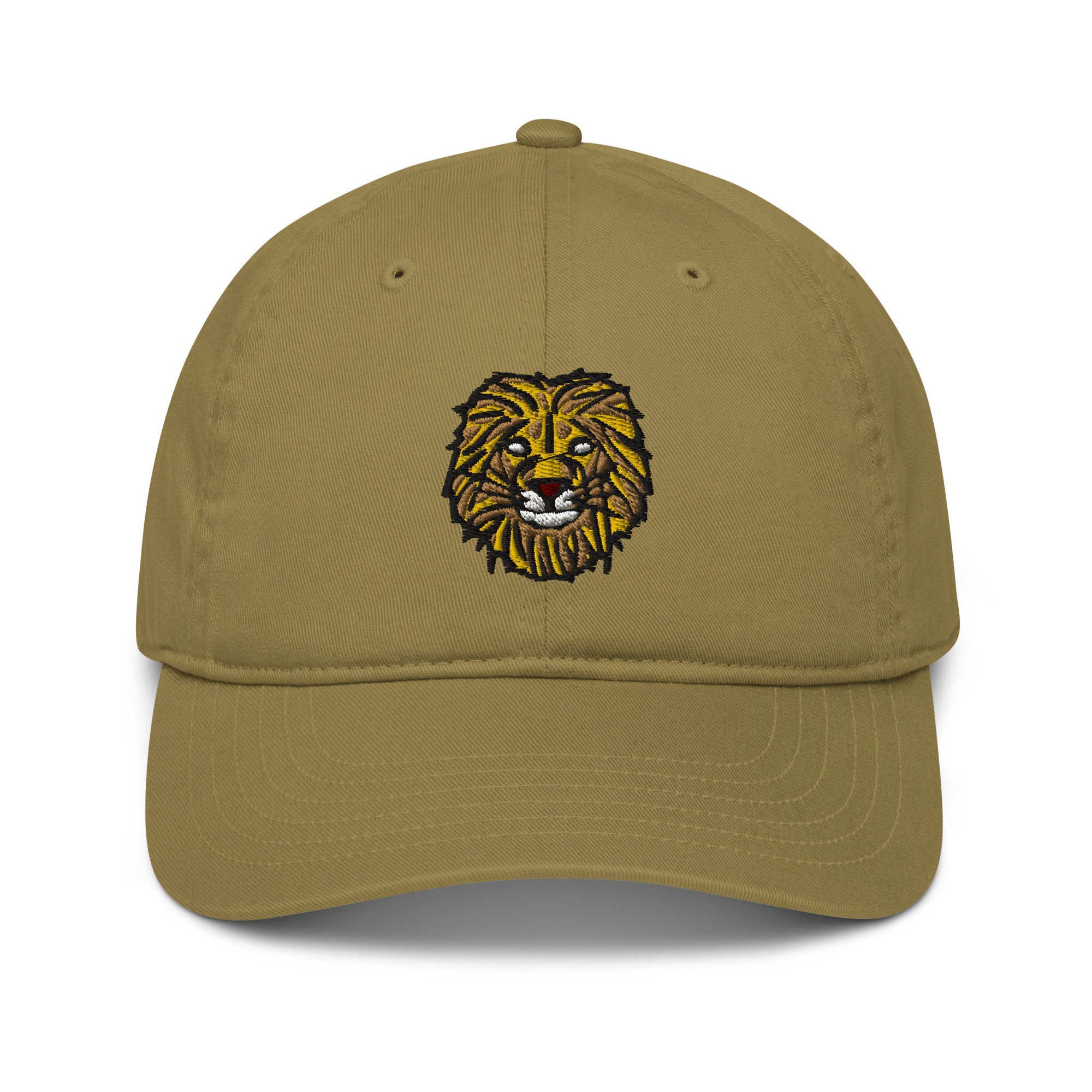 Lion Head Baseball Cap, Organic Cotton Cap, Safari Animal Cap, African ...