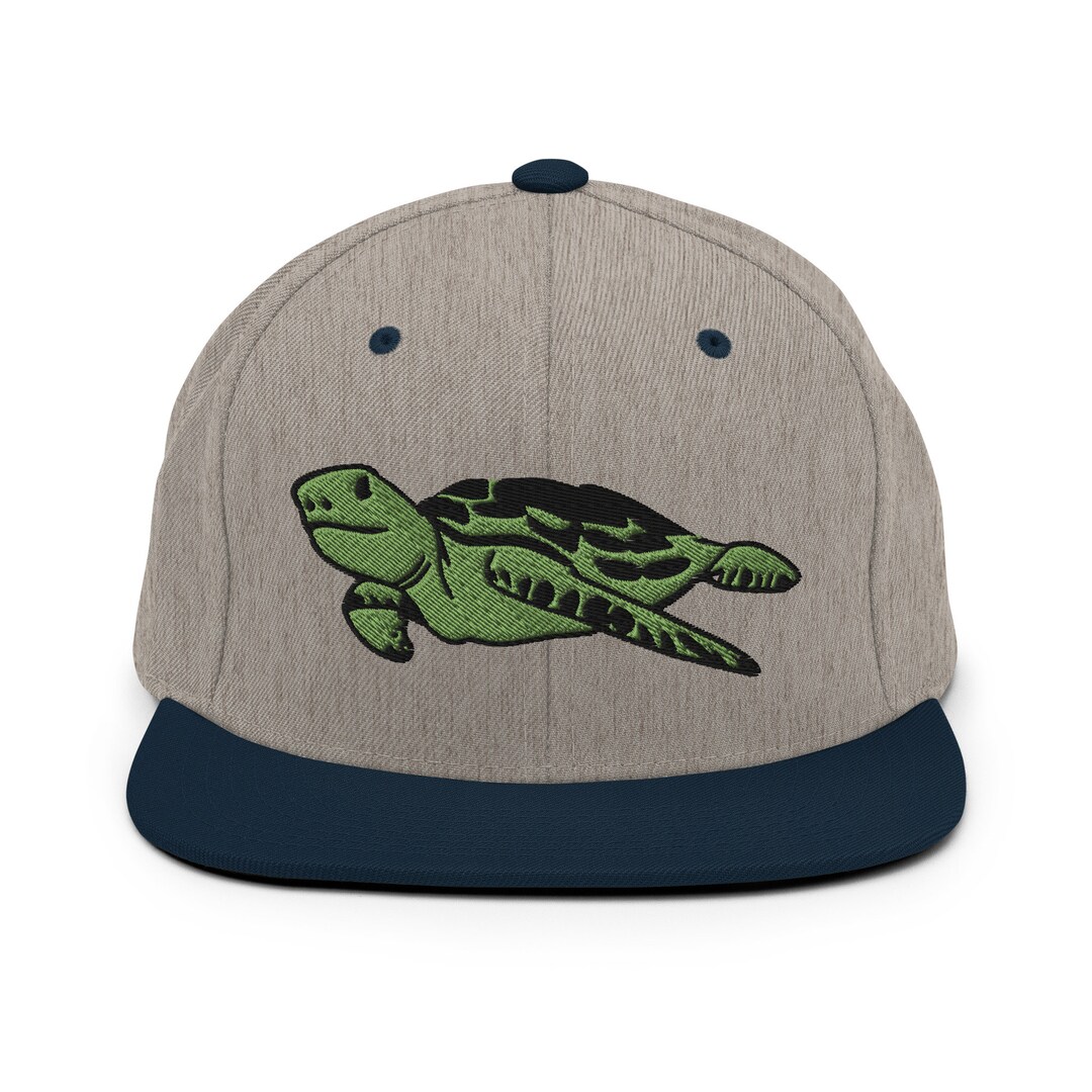 Snapback Hat Sea Turtle, Sea Life, Sea Life 6 Panel Hat, Sea Turtle ...