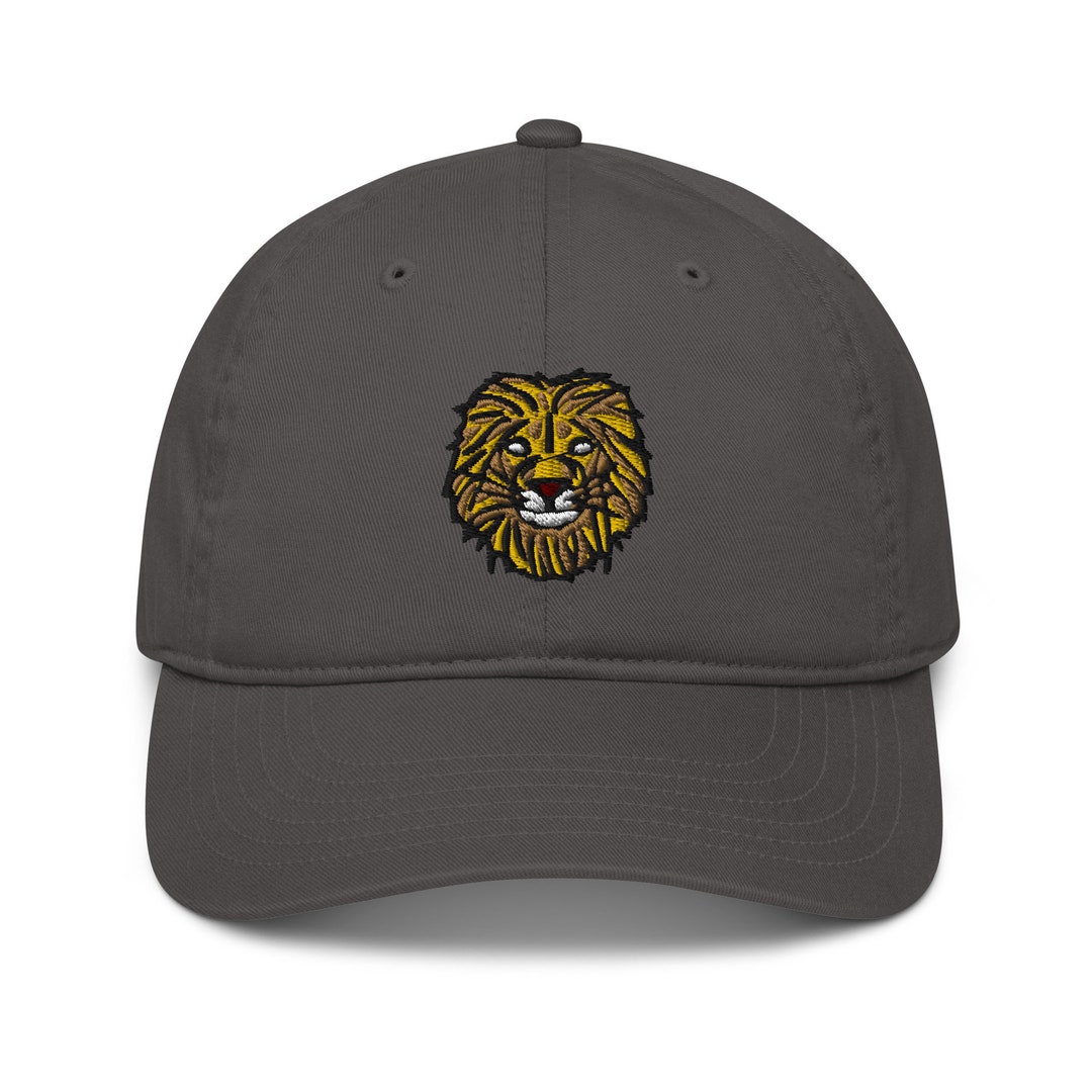 Lion Head Baseball Cap, Organic Cotton Cap, Safari Animal Cap, African ...