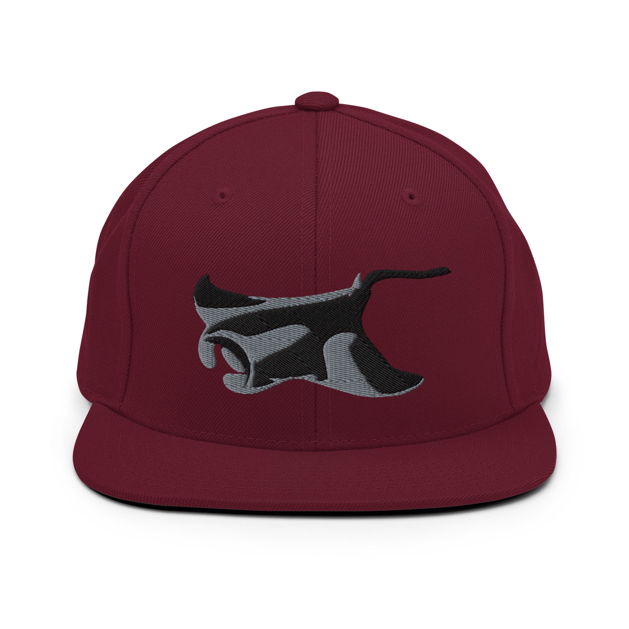 Manta Ray Snapback Hat, Ray Design Hat, Shark, Ribbed Hat Manta Ray ...