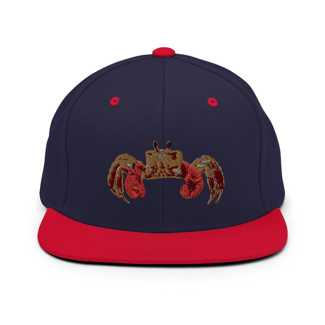 Crab Boxer Snapback Hat, Boxing Hat, Red Boxing Gloves, Fishing Cap ...