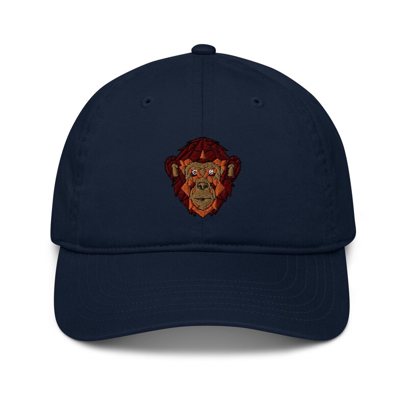 Monkey Baseball Cap, Monkey Embroidery, Monkey Portrait, Jungle Animal ...