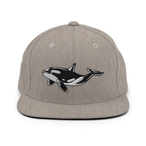 Orca Whale Snapback Hat, Killer Whale Hat, Whale Embroidery, Ocean Cap ...