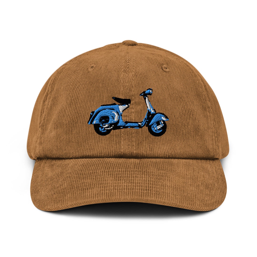 Vintage Scooter Corduroy Hat, Italian Vespa, Bike Club Gift, Road Trip ...