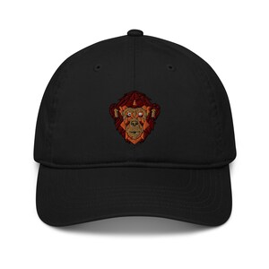 Monkey Baseball Cap, Monkey Embroidery, Monkey Portrait, Jungle Animal ...