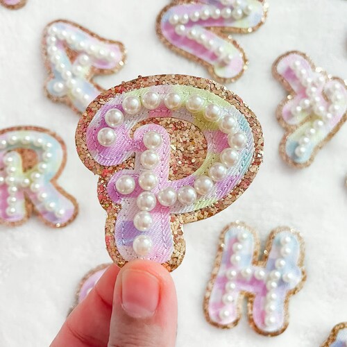 High Quality Gingham Pearl Letter Patch Entire Alphabet - Etsy