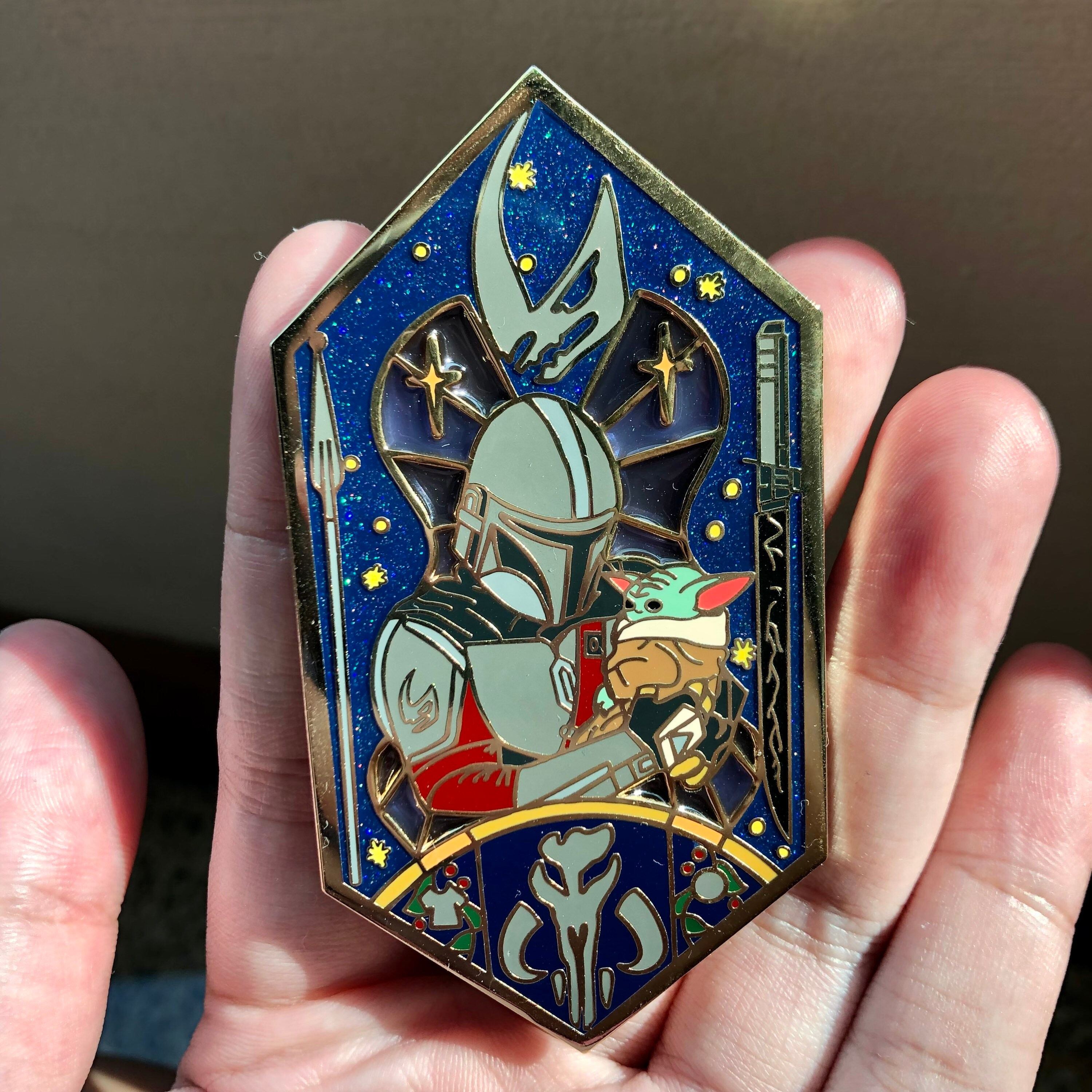 The Mandalorian and Grogu Star Wars Hard Glitter Glow in the - Etsy