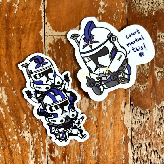 Star Wars the Clone Wars Vinyl Stickers Echo and Fives | Etsy