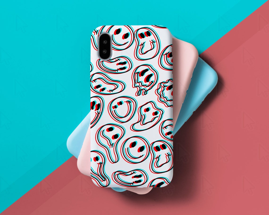 Trippy Smiley Face Bundle, Ai, EPS, SVG, PNG, Drippy Emoji Pack, Trendy ...