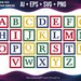 Alphabet Toy Blocks Bundle, Ai, EPS, SVG, PNG, Letter Blocks A-Z Pack ...
