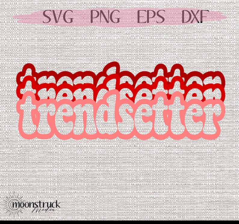 Trendsetter Stacked Font Cut File - Etsy