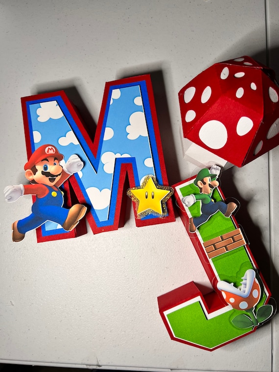 Mario Bros 3D Letter/ Mario & Luigi 3dletter - Etsy
