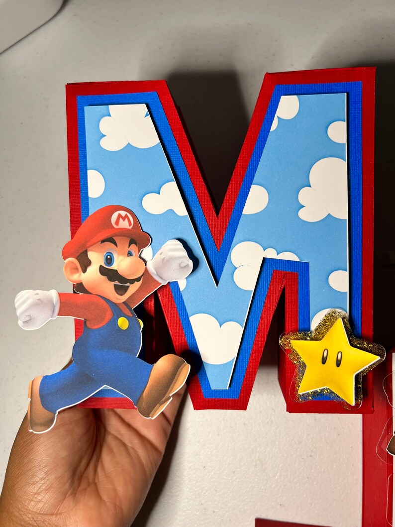 Mario Bros 3D Letter/ Mario & Luigi 3dletter - Etsy