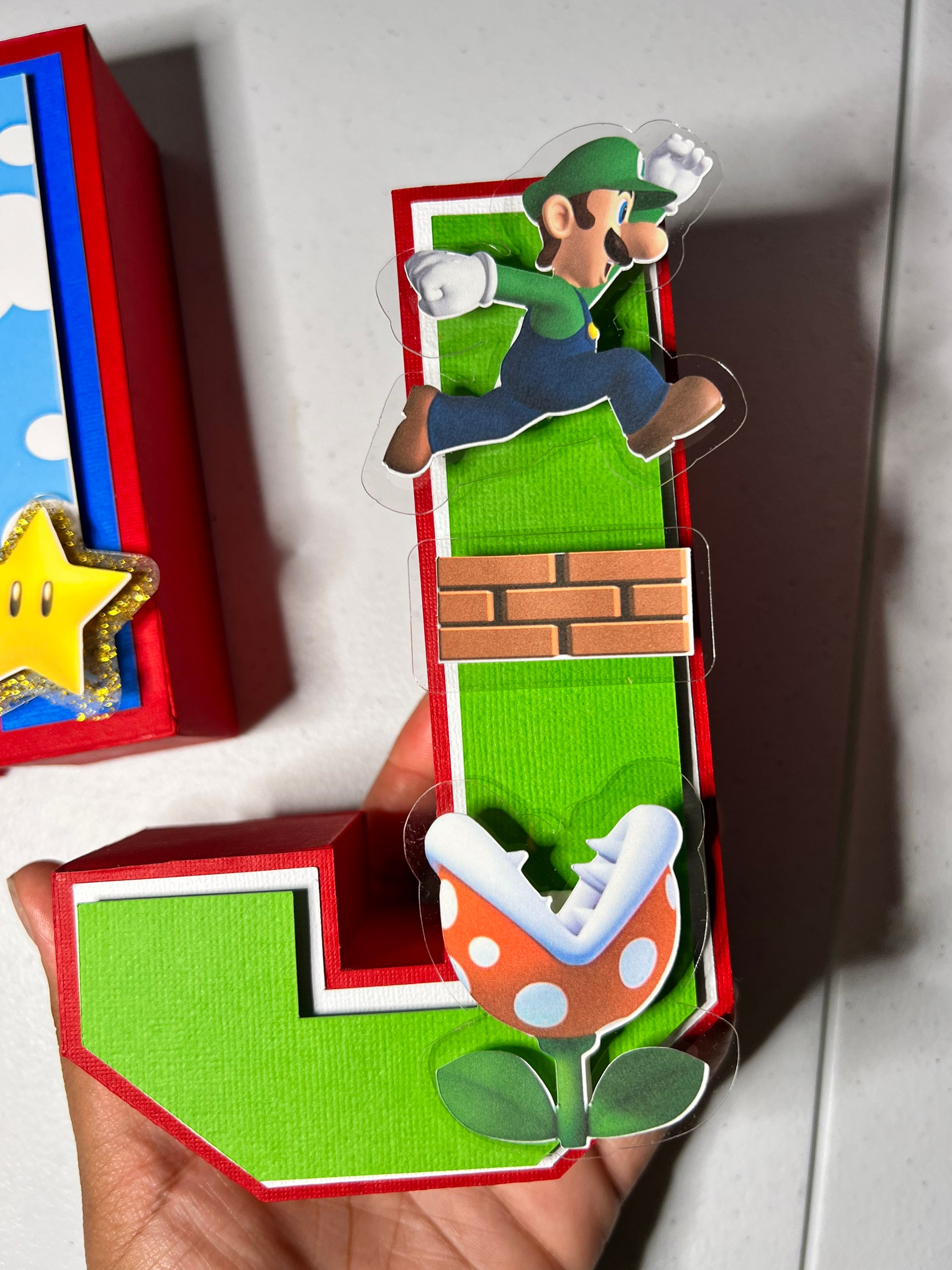 Mario Bros 3D Letter/ Mario & Luigi 3dletter - Etsy