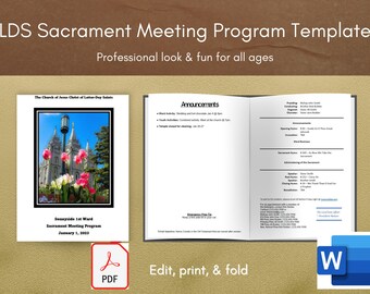 Church Bulletin Insert Template - Etsy