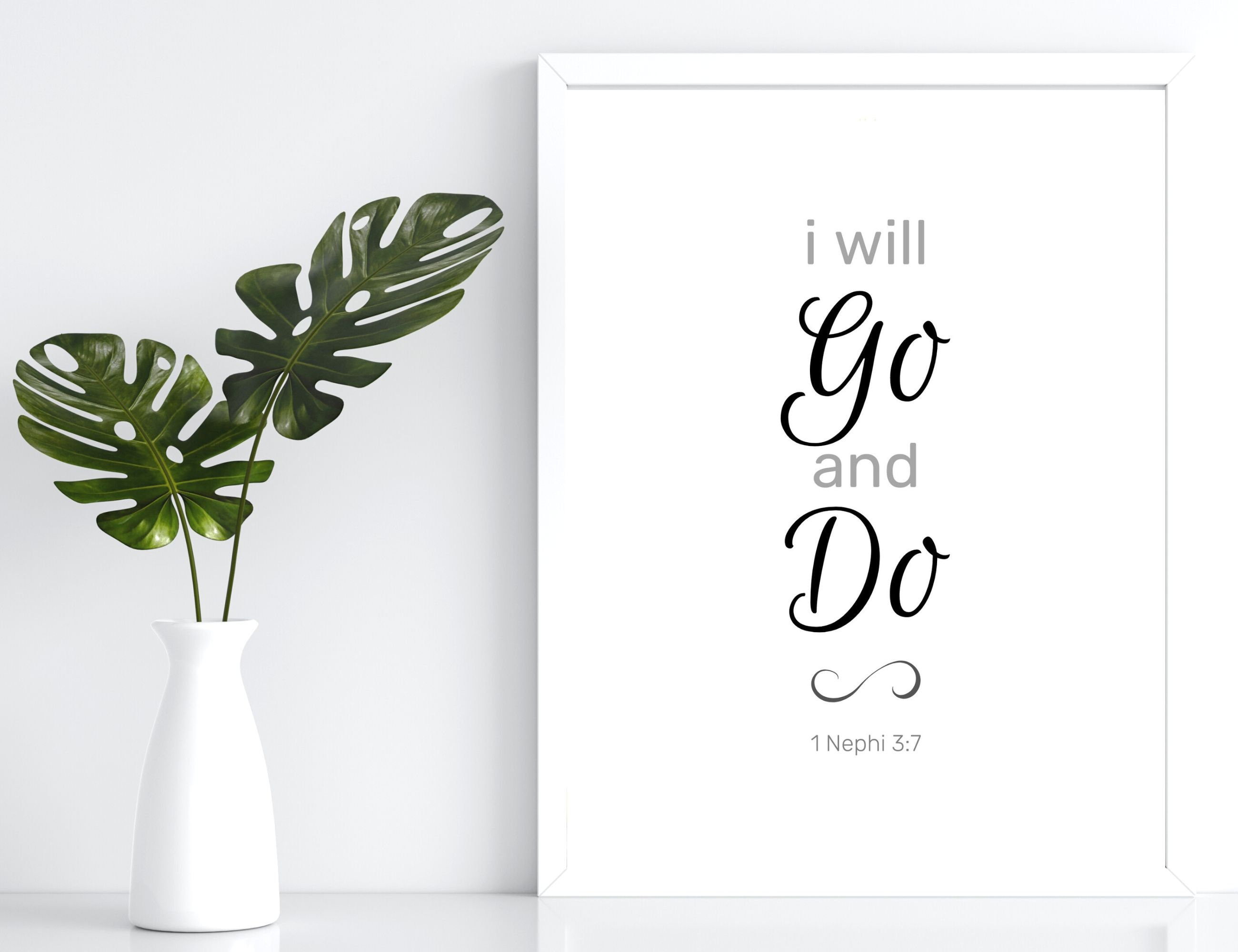I Will Go & Do 1 Nephi 3:7 Printable Wall Art LDS Missionary Gift Book ...