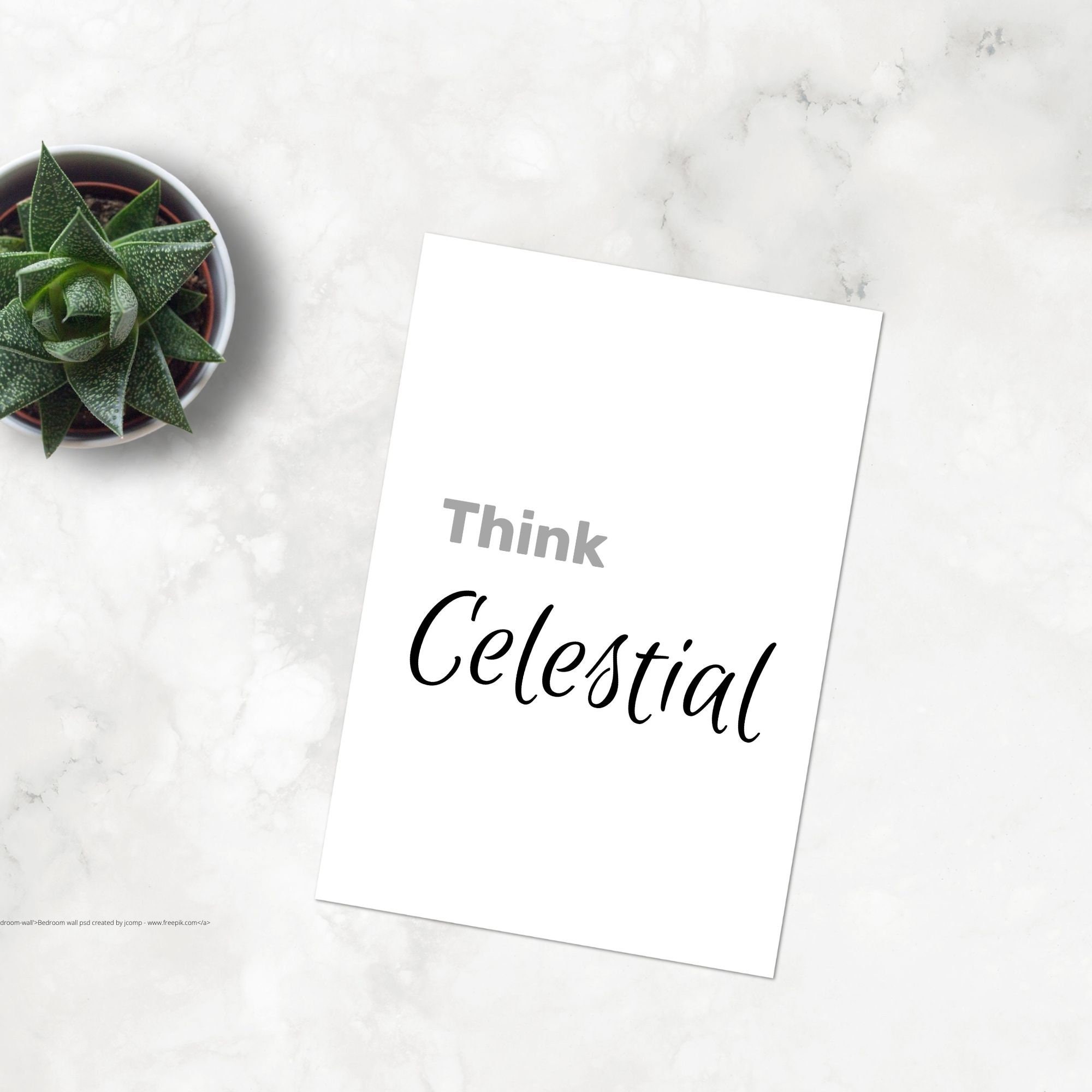 Think Celestial Printable LDS Wall Art Quote General Conference Quote ...