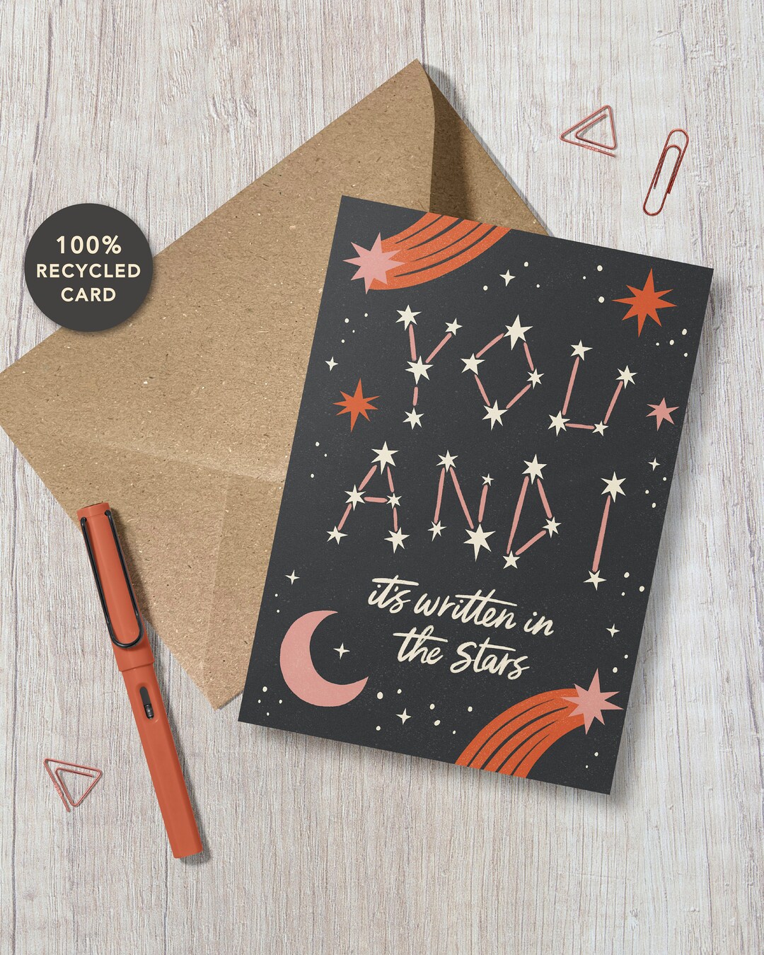 Celestial, Zodiac Retro Illustrated Greeting Card | Eco-friendly ...