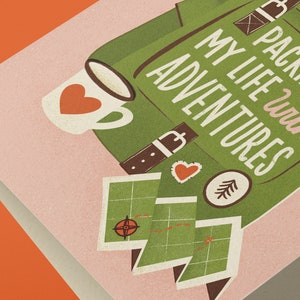 Camping, Hiking, Adventure Illustrated Greeting Card | Eco-friendly ...