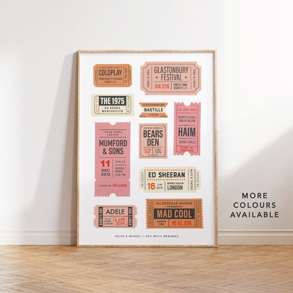 Custom Ticket Wall Art - Etsy