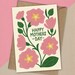 Primrose Floral Illustrated Greeting Card Modern Eco-friendly Happy ...